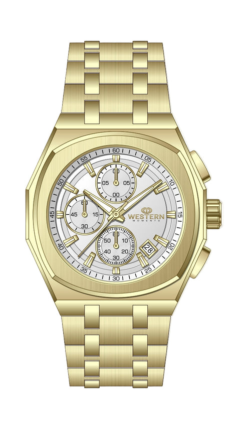Western Men’s Stainless Steel Chronograph Watch – High Precision, Eleg ...